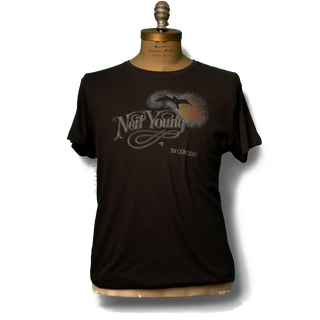 Soft Organic Vintage In Concert Men’s Black T-Shirt | Neil Young US ...